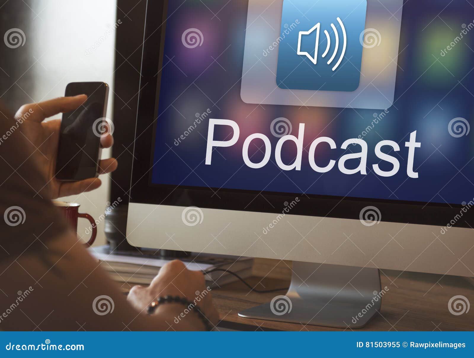 Digital Music Streaming Multimedia Entertainment Online Concept Stock ...