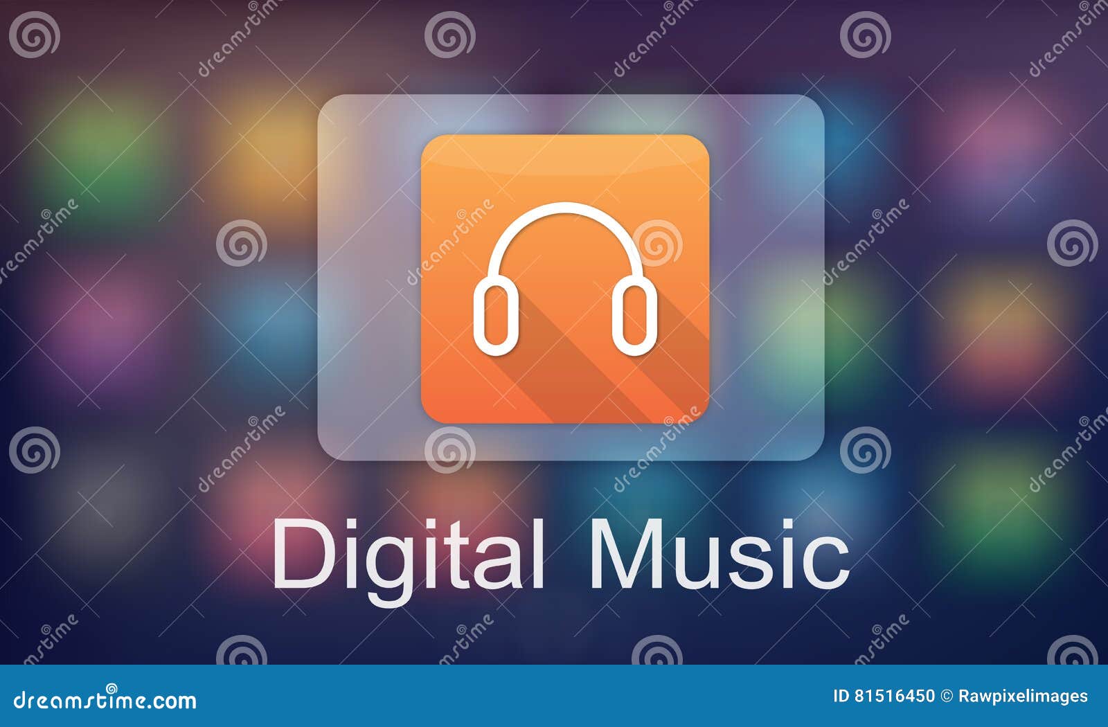 Digital Music Streaming Multimedia Entertainment Online Concept Stock ...