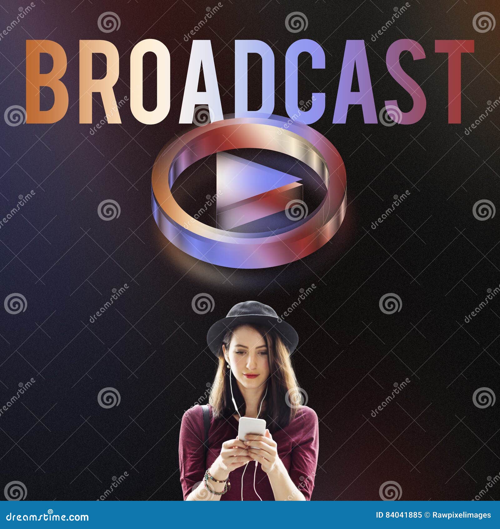 Digital Music Streaming Online Entertainment Media Concept Stock Image ...