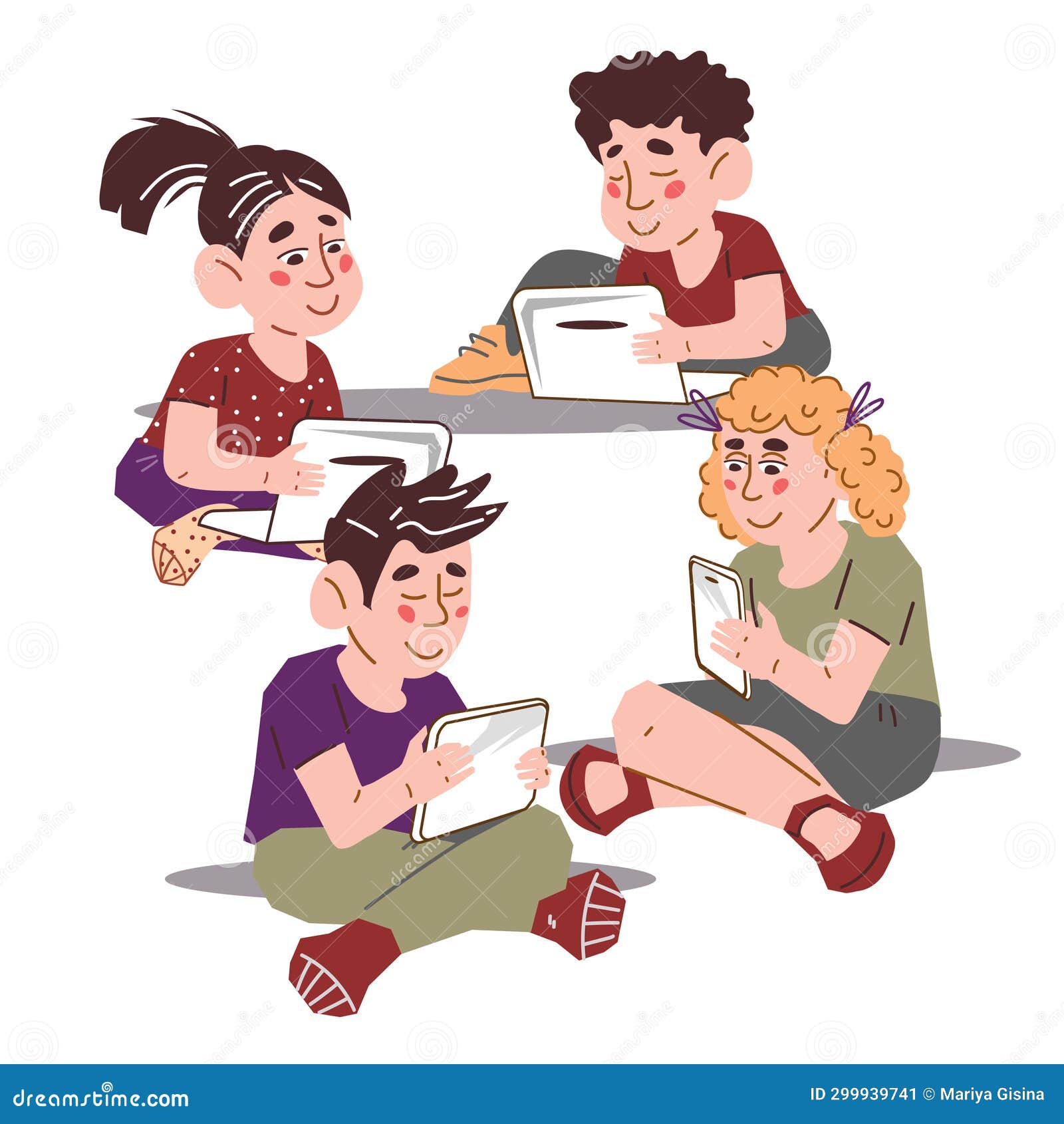Generation Alpha Vector Illustration. Tiny Persons After Millennial ...