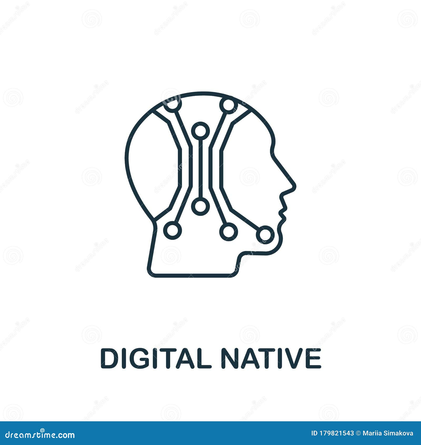 Digital Native Icon from Fintech Collection. Simple Line Digital Native ...
