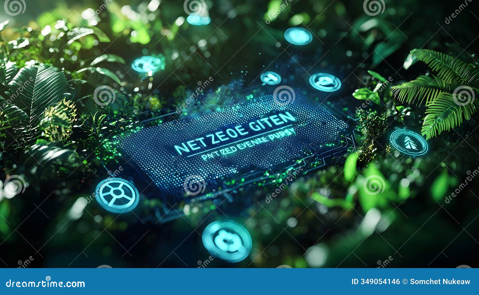 Digital Nature Integration Enchanted Forest Graphic Design Lush ...