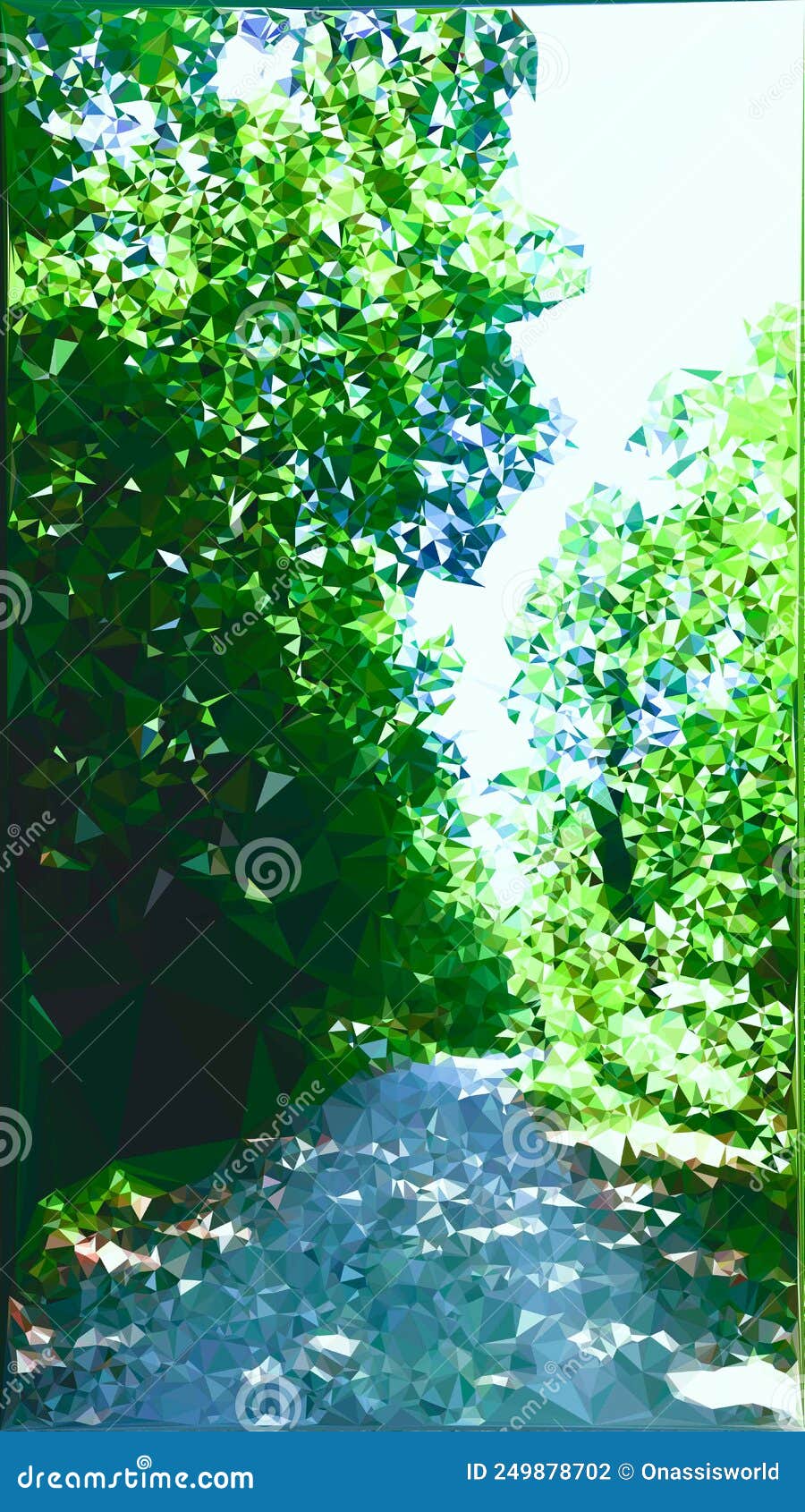 Digital Nature Trees and Pathway Abstract Stock Photo - Image of nature ...