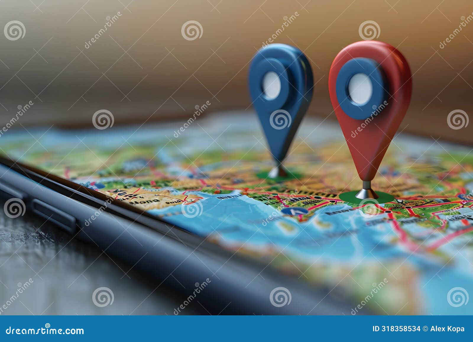Digital Navigation Pins on Map Stock Illustration - Illustration of ...