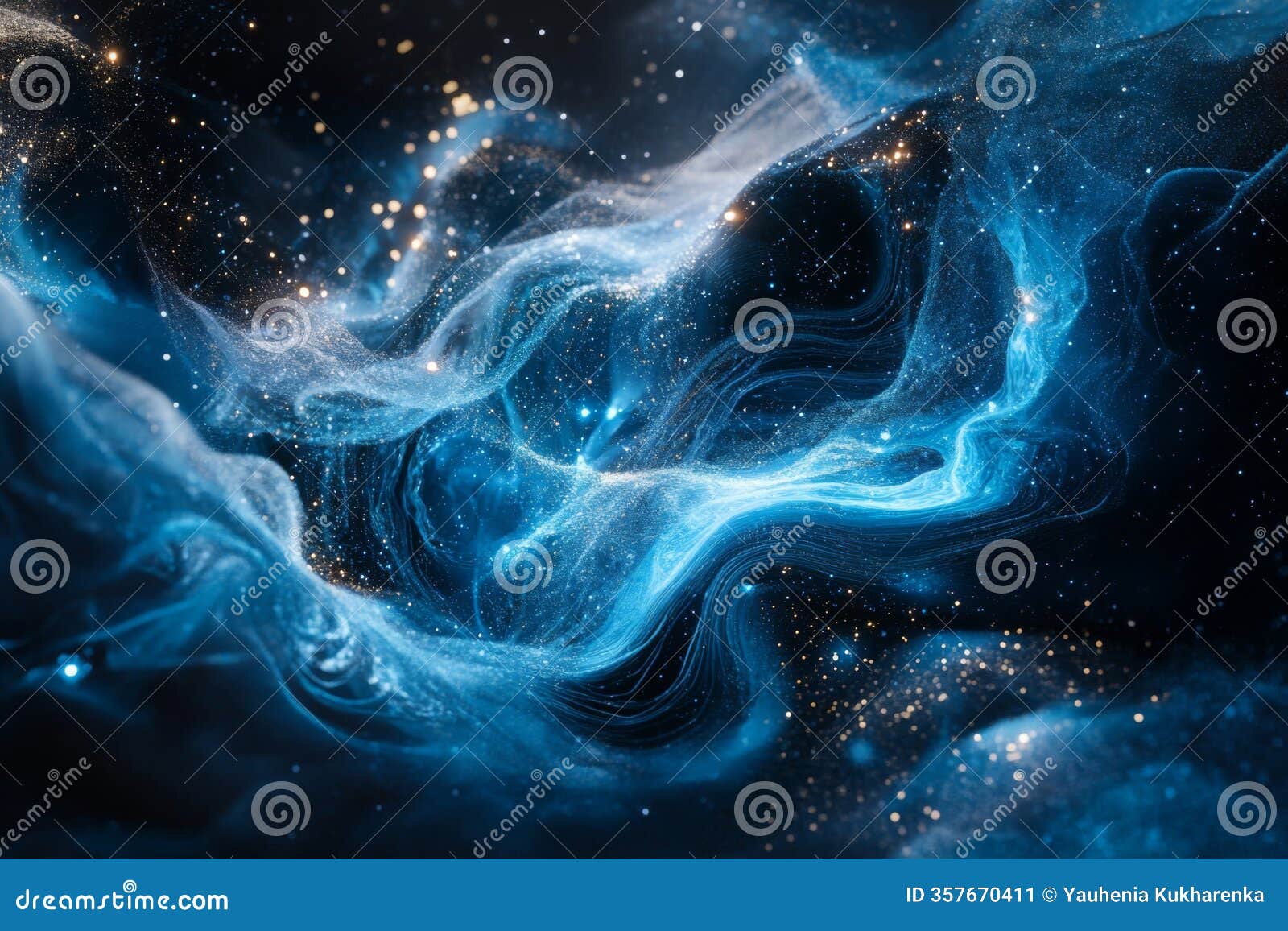 Digital Nebula: AI Cloud System Stock Illustration - Illustration of ...