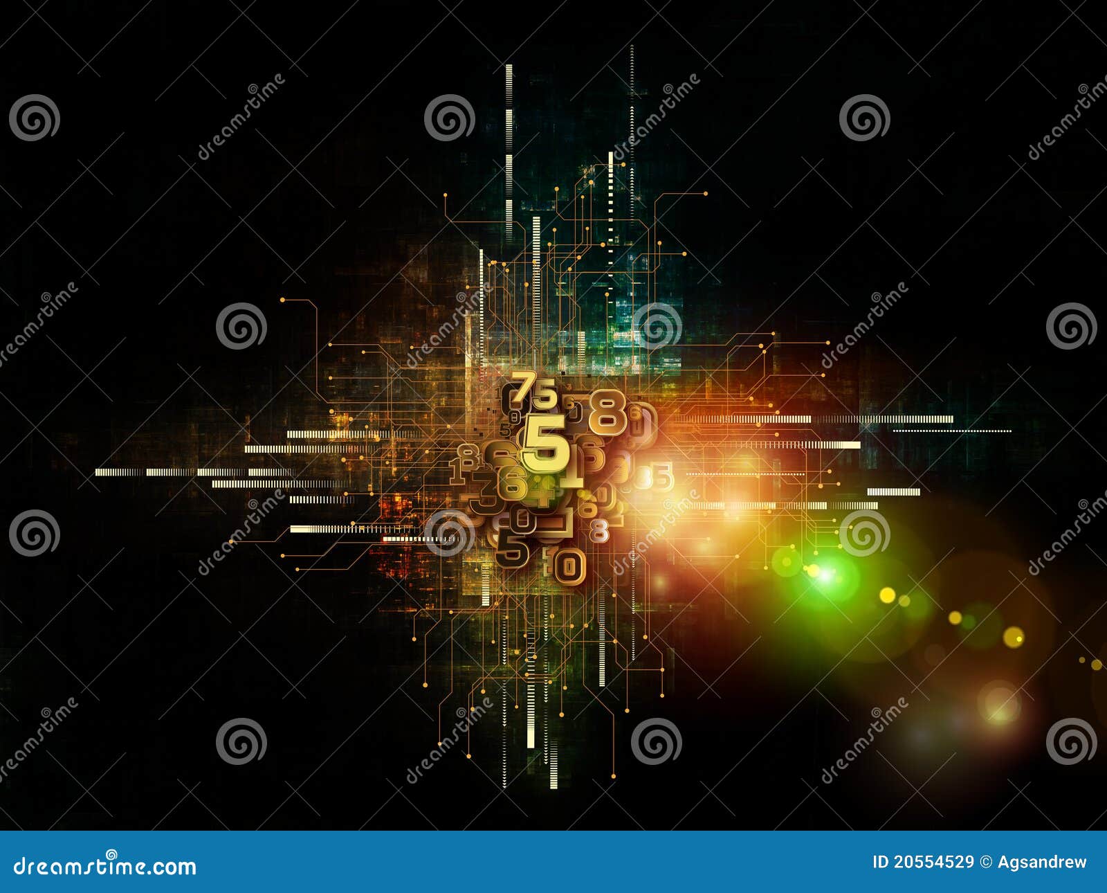 Digital Network stock illustration. Illustration of communication ...