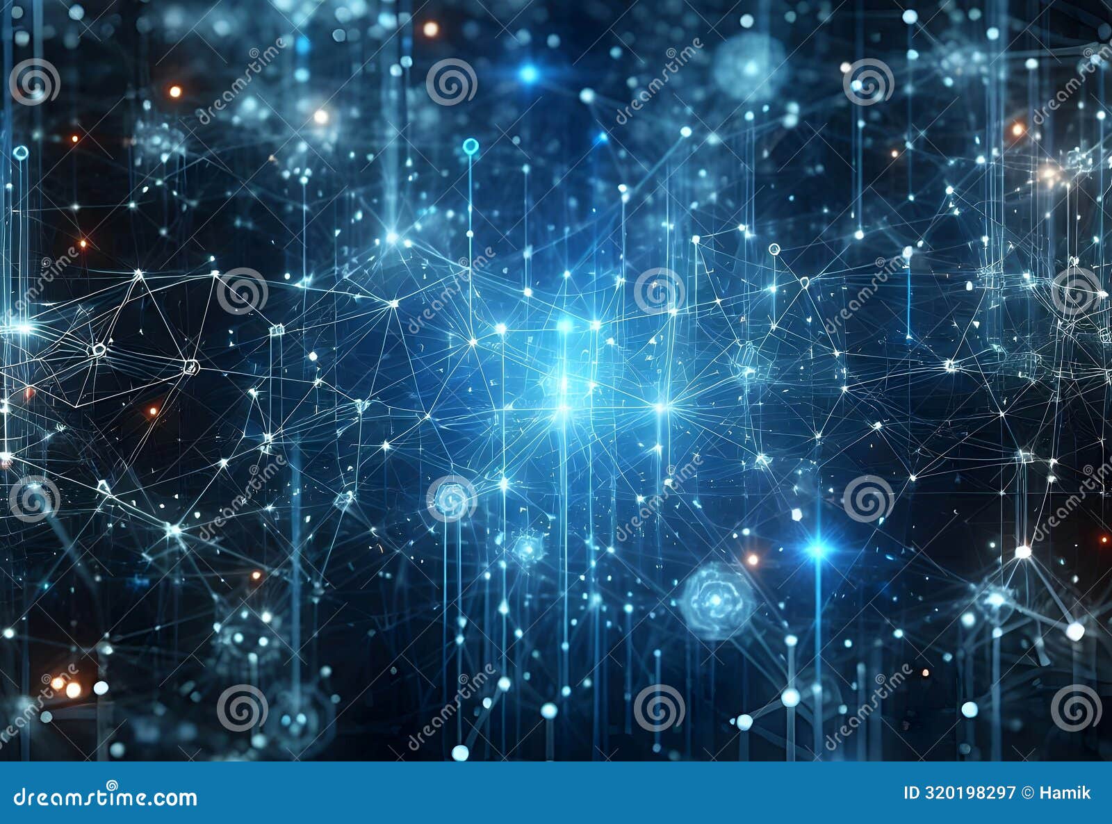 Digital Network Abstract Background Stock Illustration - Illustration ...