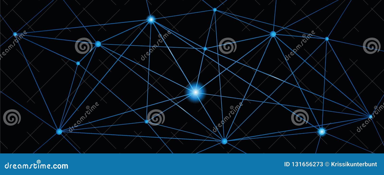 Digital Network Blue Technical Structure Blue and Black Stock Vector ...