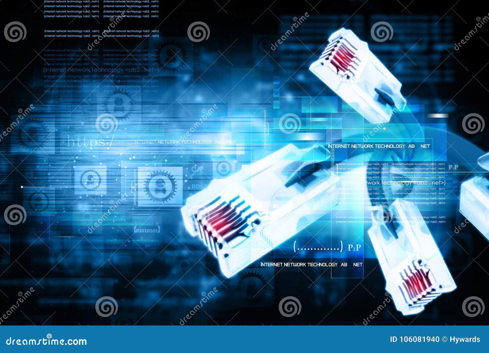 Digital network cable stock illustration. Illustration of media - 106081940