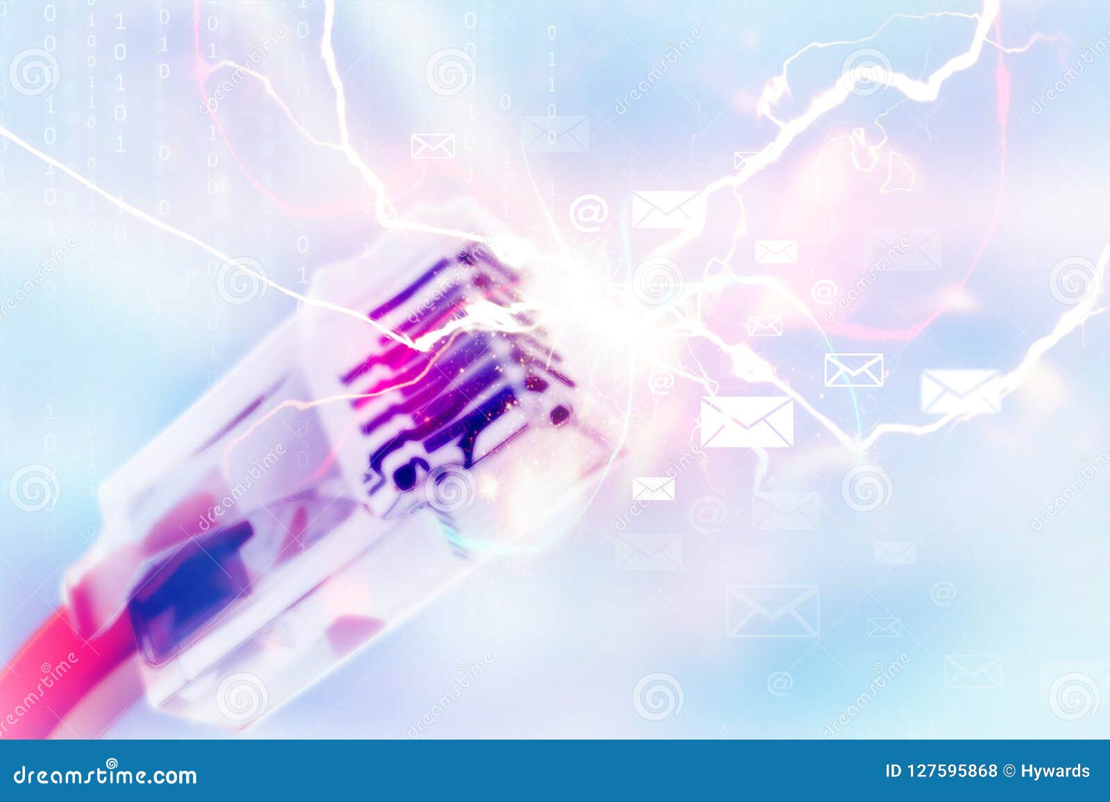 Digital network cable stock illustration. Illustration of connectors ...