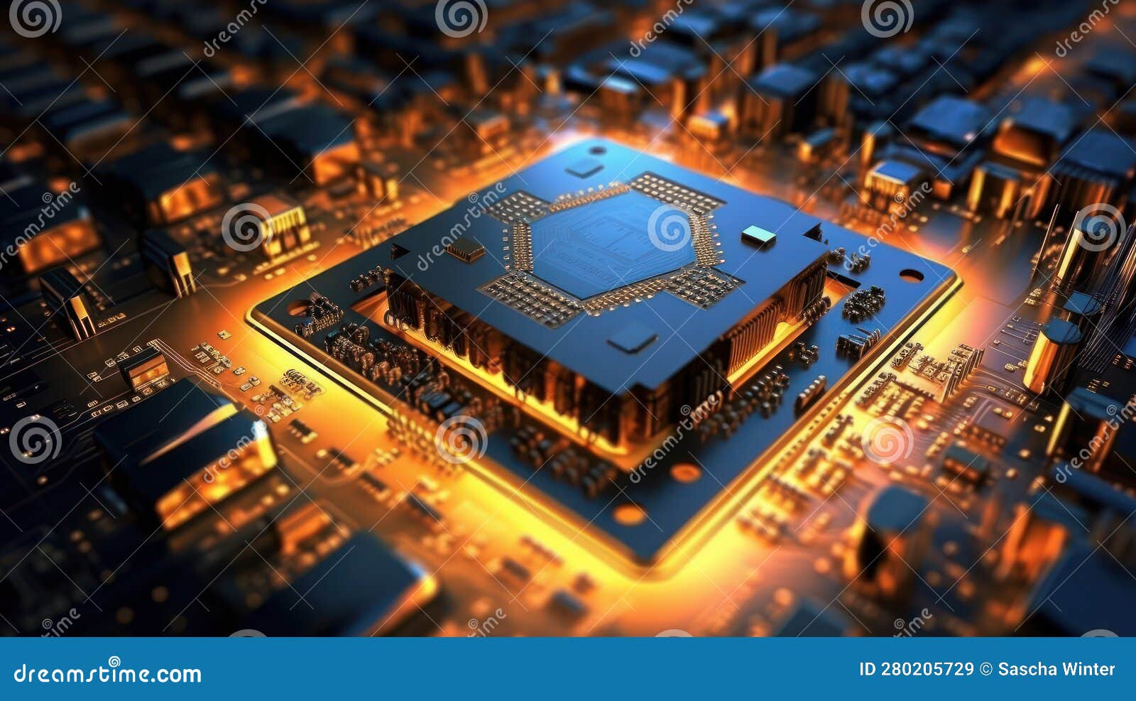 Digital Network: Circuitry Wallpaper Stock Illustration - Illustration ...
