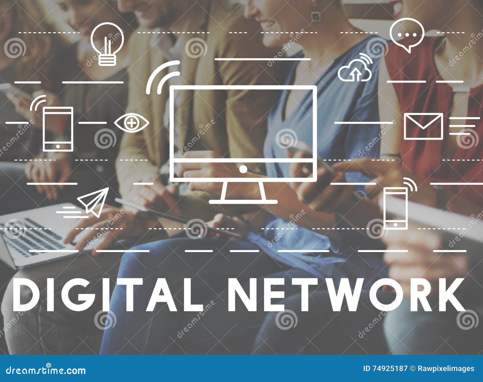 Digital Network Communication Connection Technology Concept Stock Image ...