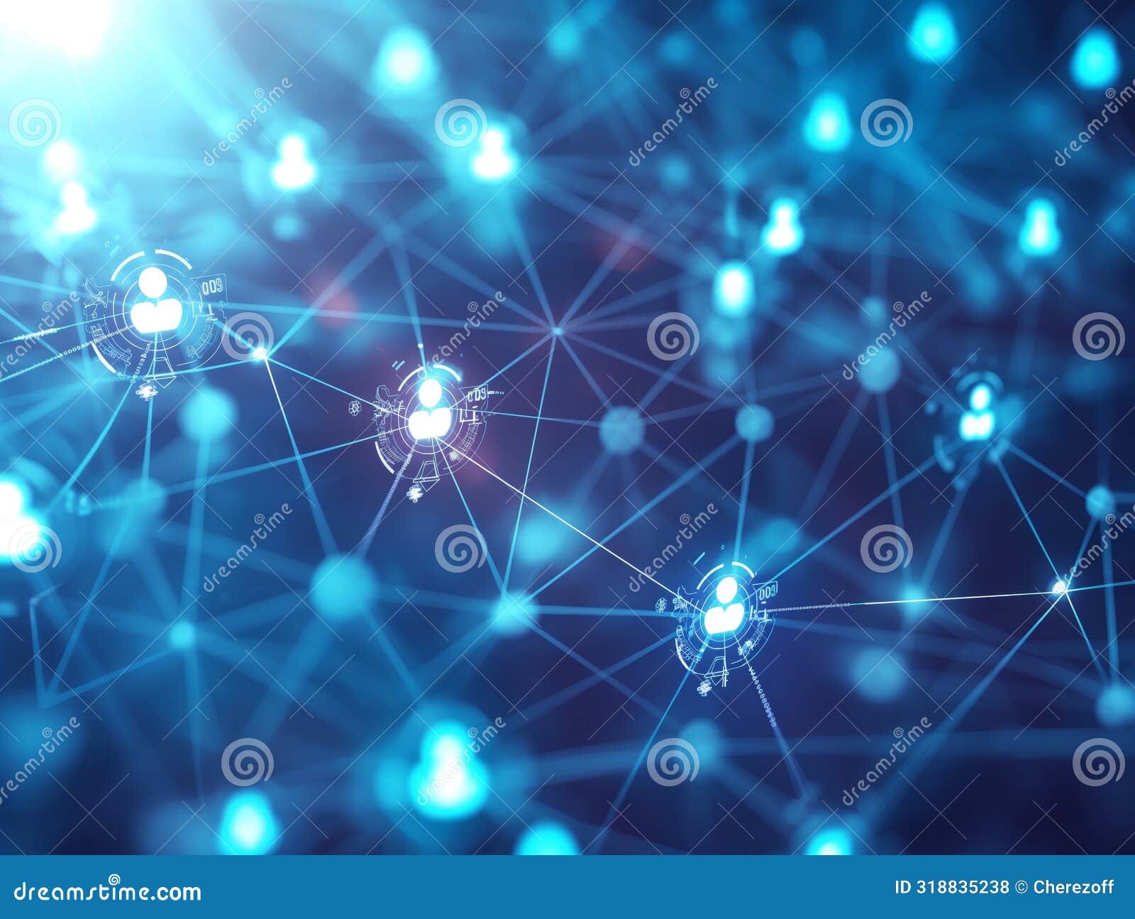 Digital Network of Connected People Stock Photo - Image of information ...