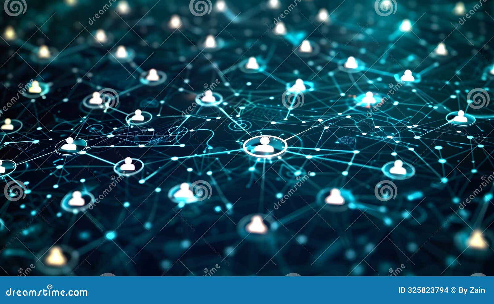 Digital Network of Connected People Icons,Online Community and Social ...