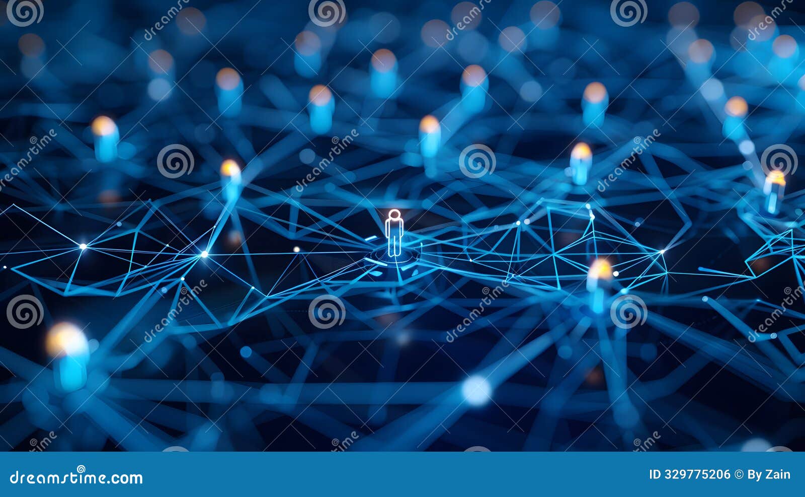 Digital Network Connected People Icons Representing Global ...