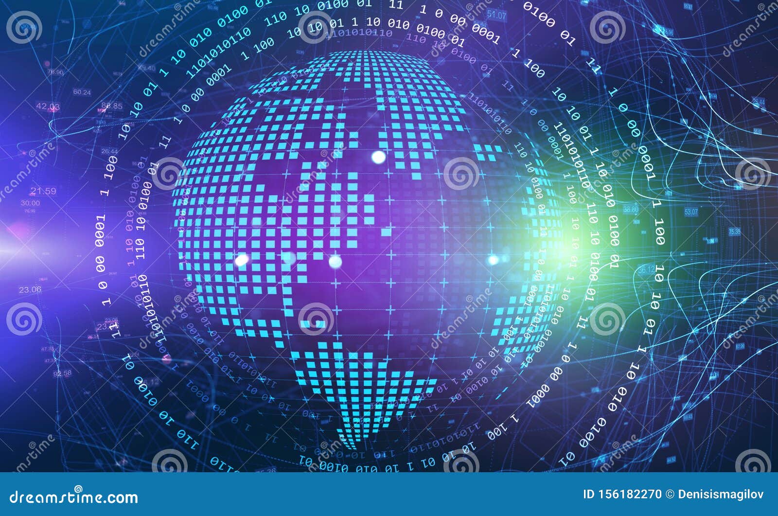 Digital Network and Connection Background Stock Illustration ...