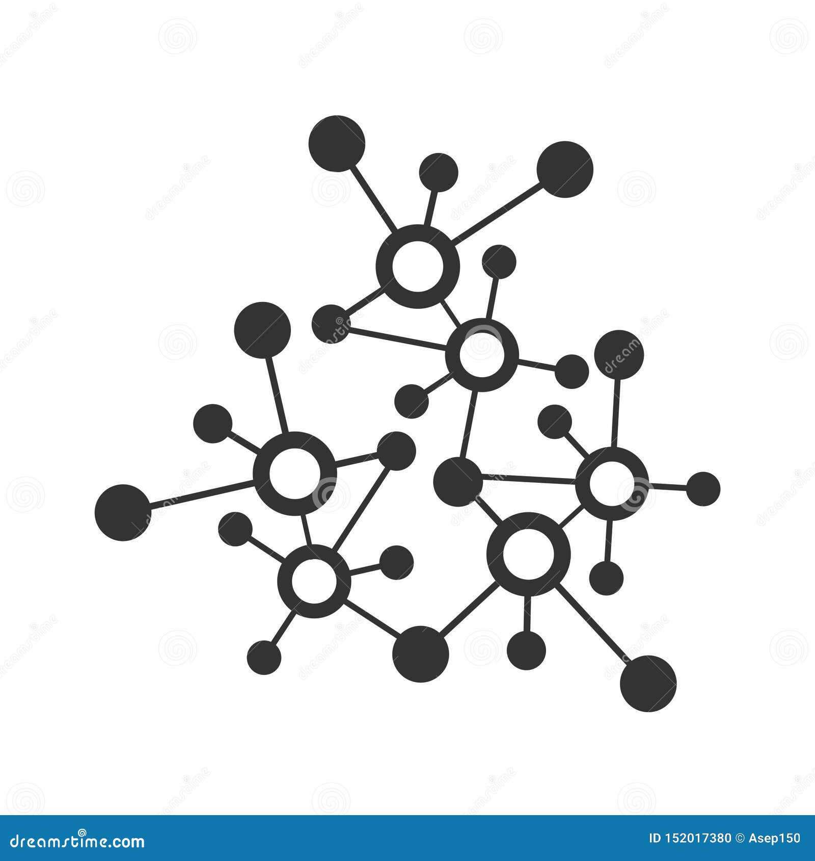 Digital Data Network Connection Illustration or Molecular Vector Icon ...