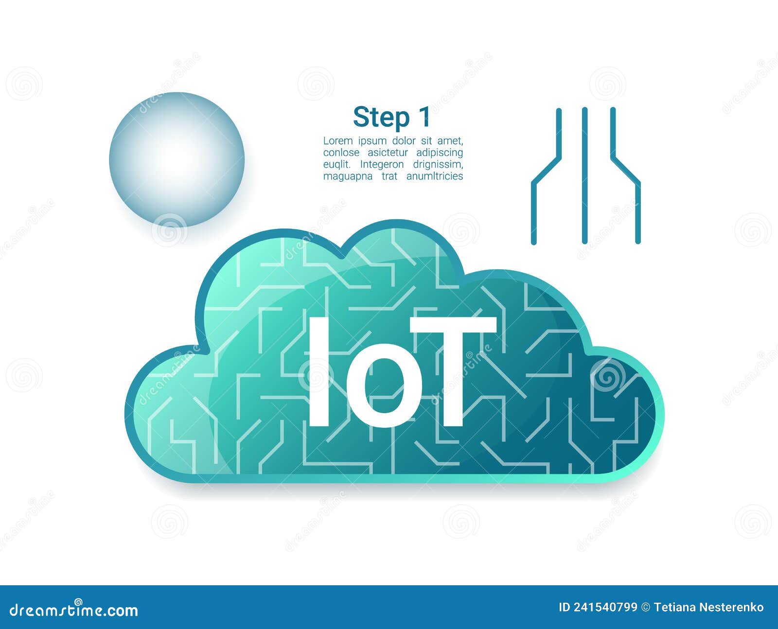 Digital Network Connection Infographic Chart Design Element Set Stock ...