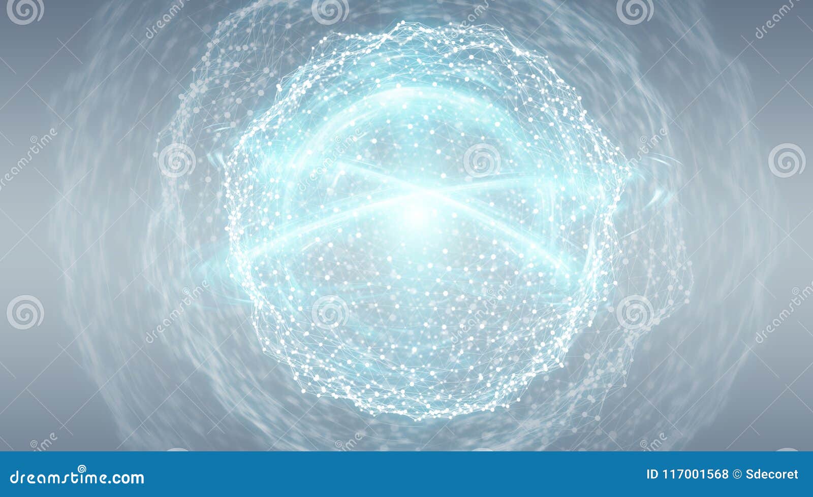 Digital Network Connection Sphere Interface 3D Rendering Stock ...