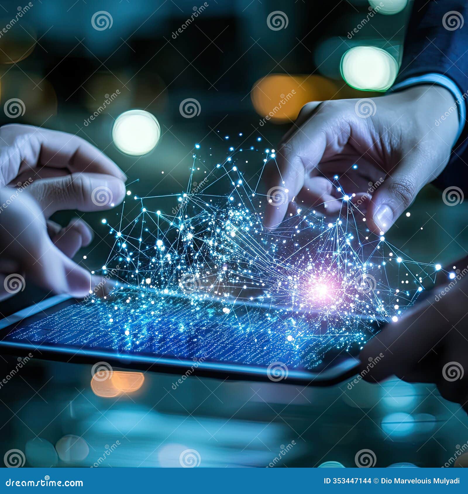 Digital Network Connection, Technology Concept Stock Photo - Image of ...