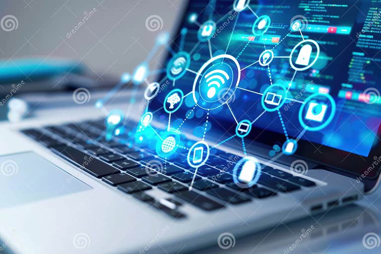 Digital Network Connections Forming Global Internet Data Exchange Stock ...