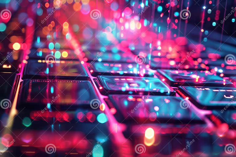 Digital Network Connections Forming Global Internet Data Exchange Stock ...