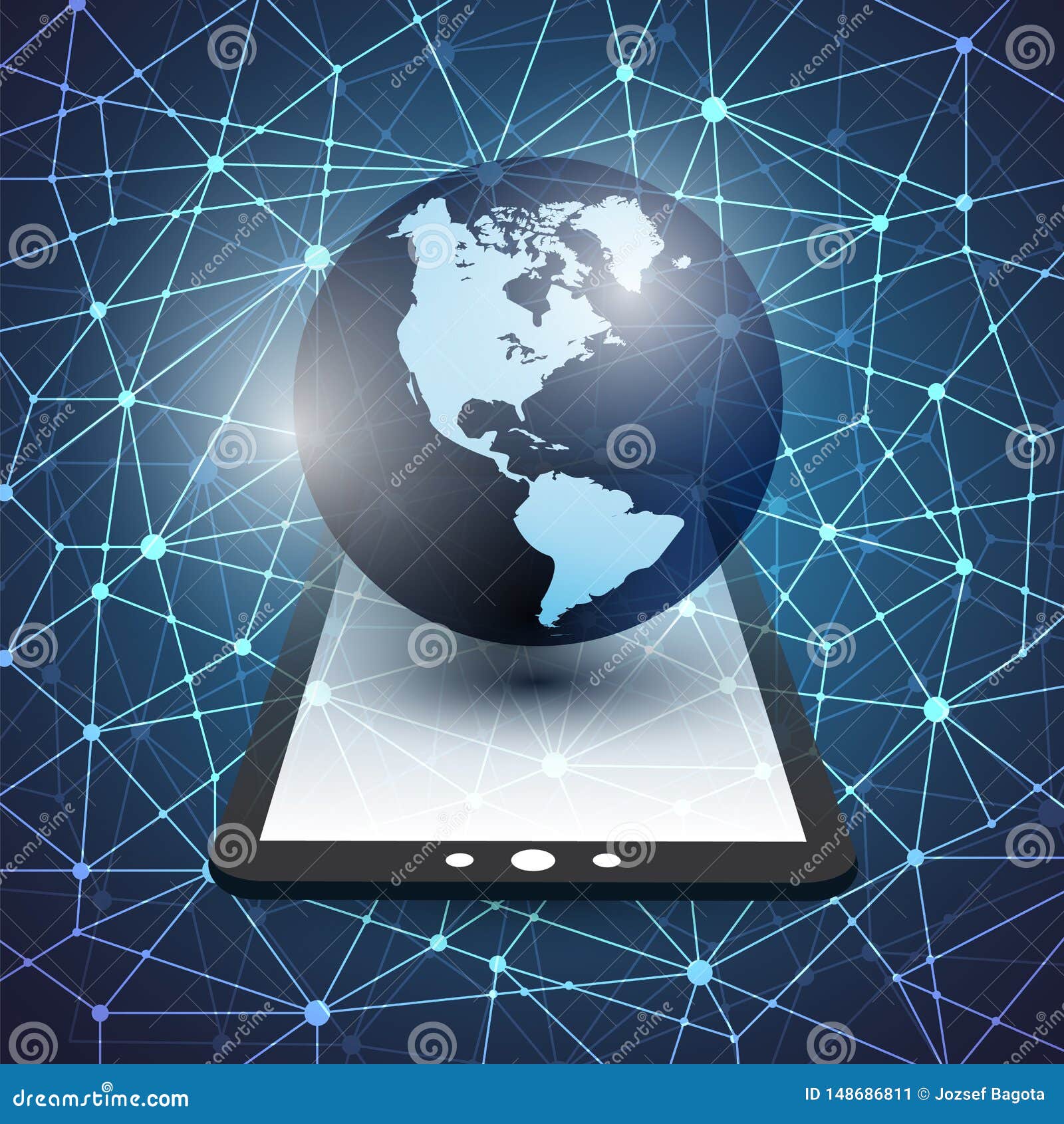 Digital Network Connections, Mobile Technology Stock Vector ...