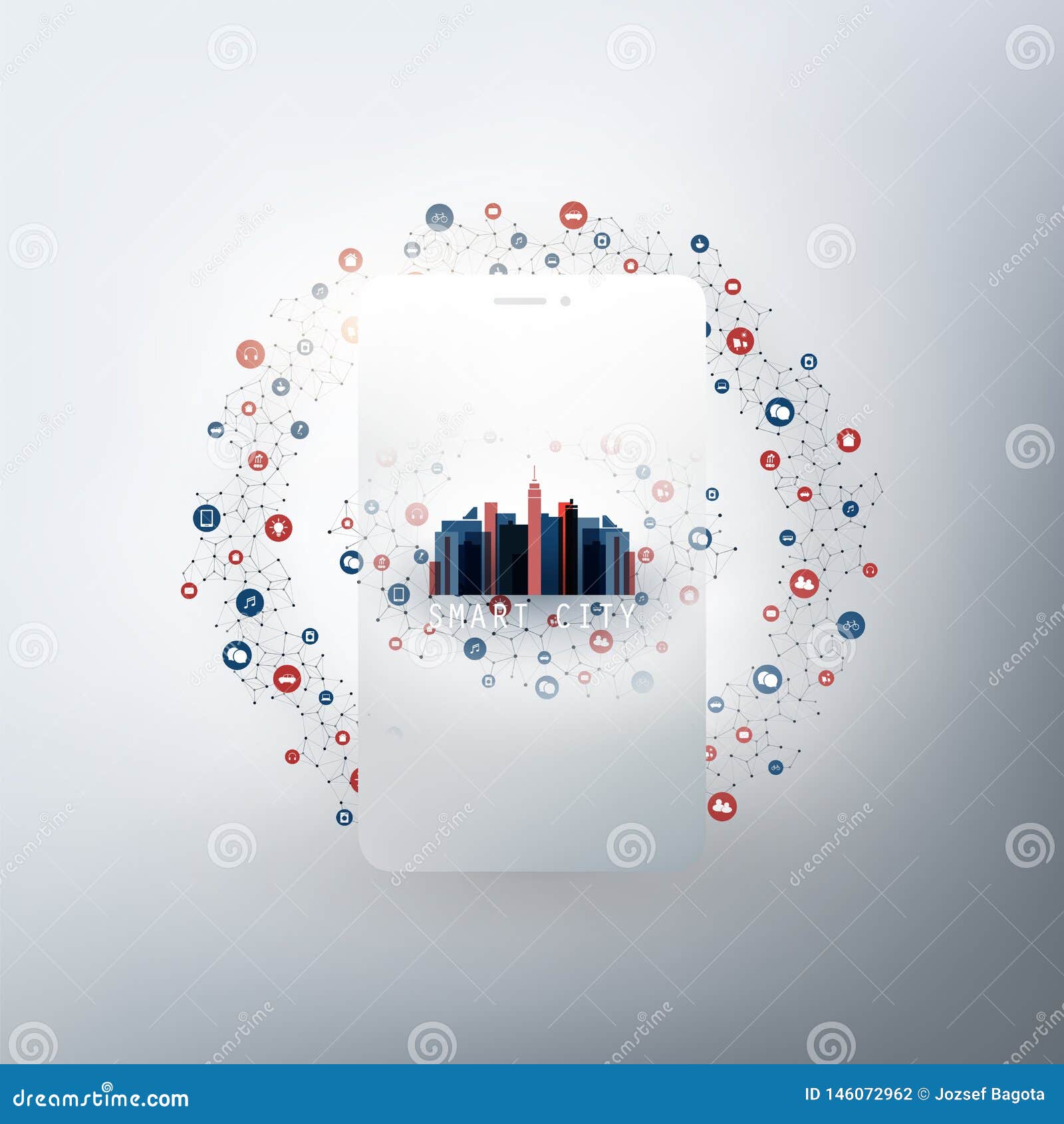 Colorful Internet of Things Design Concept with Icons Stock Vector ...