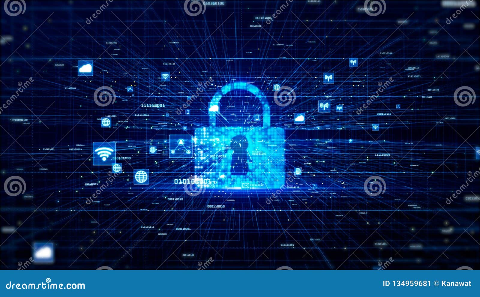 Digital Network Data and Communication Network Concept Abstract ...