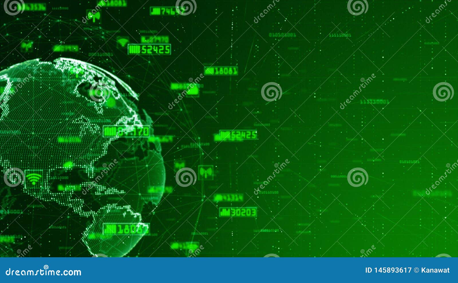 Digital Network Data and Communication Network Concept Abstract ...