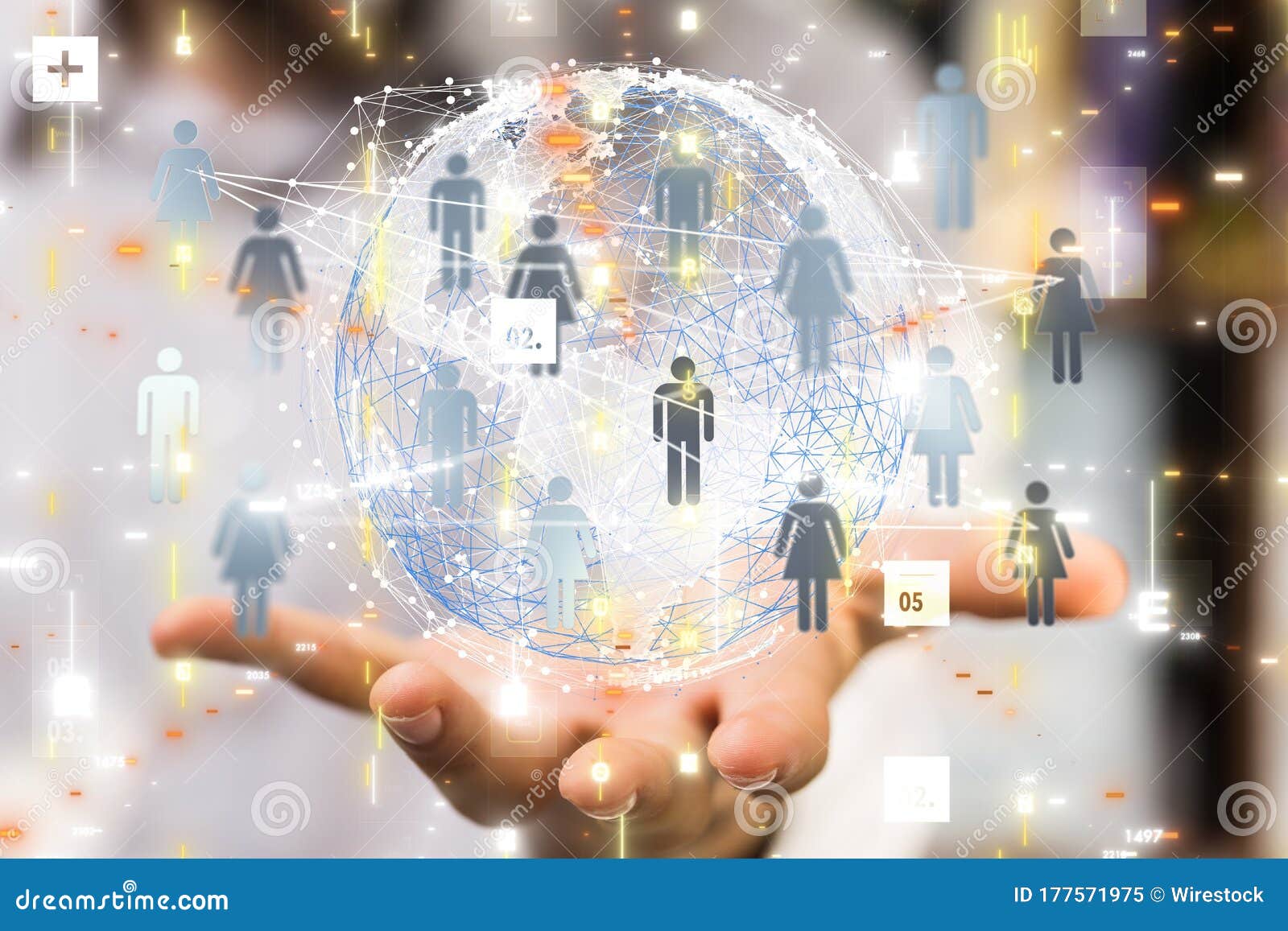 A Digital Network and Data Concept Stock Image - Image of network ...