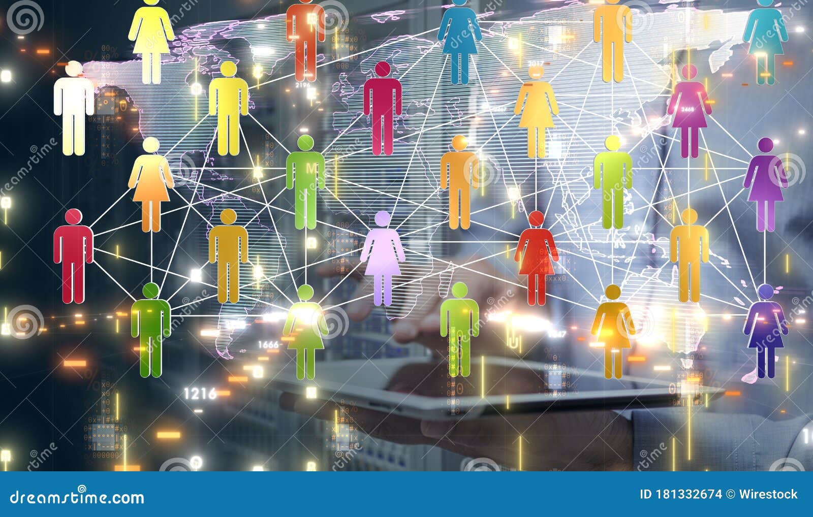 A Digital Network and Data Concept Stock Photo - Image of tech ...