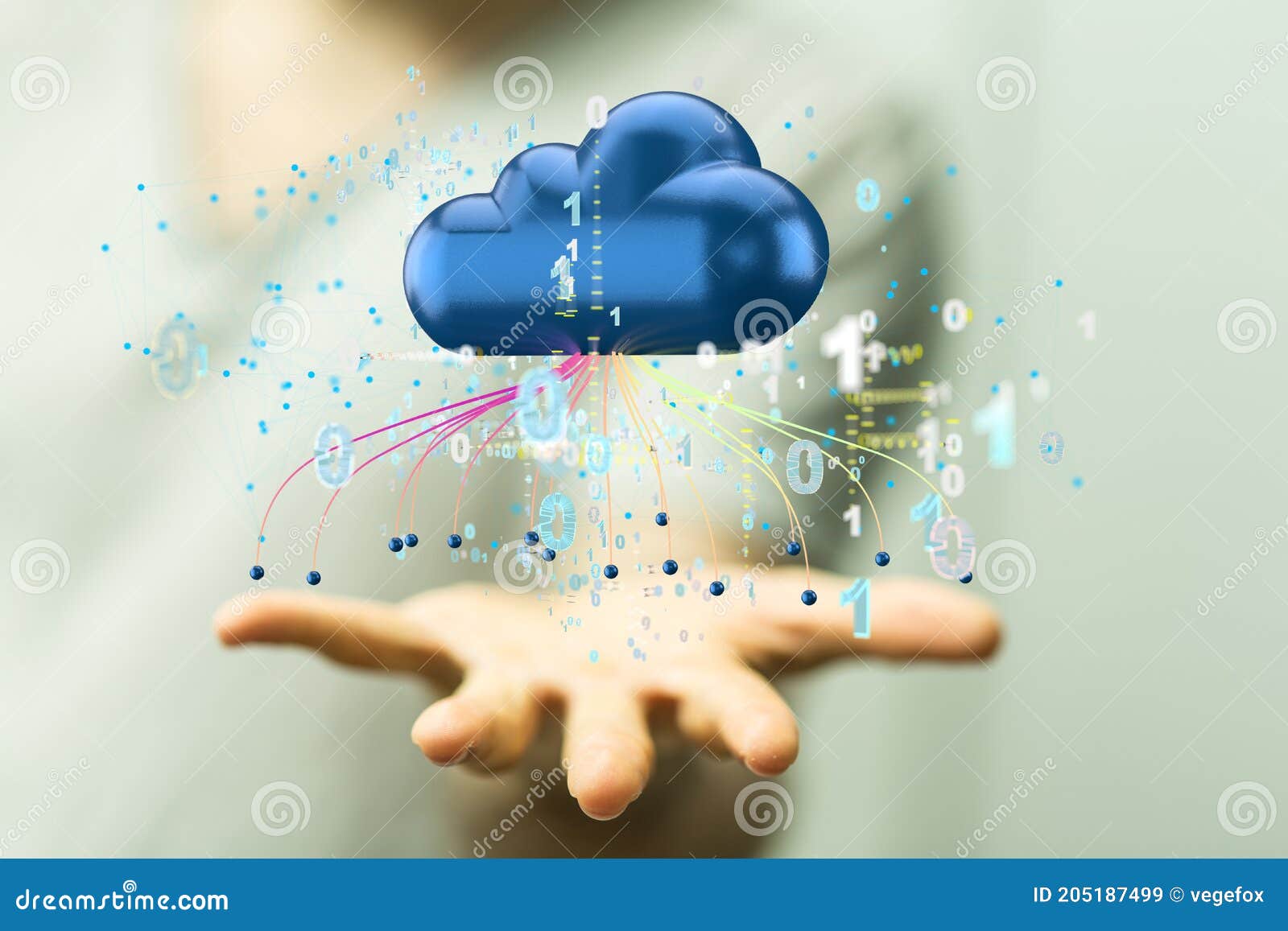 Digital Network and Data Concept Stock Illustration - Illustration of ...