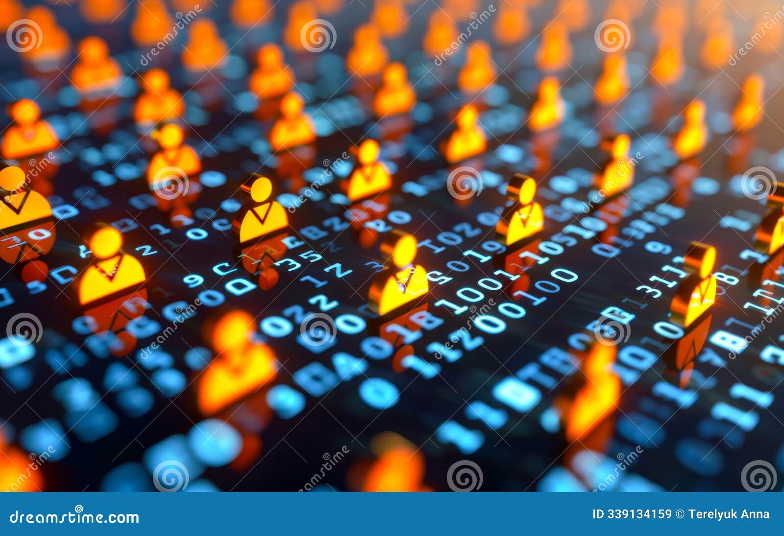 Digital Network and Data Connections Visual. Stock Image - Image of ...