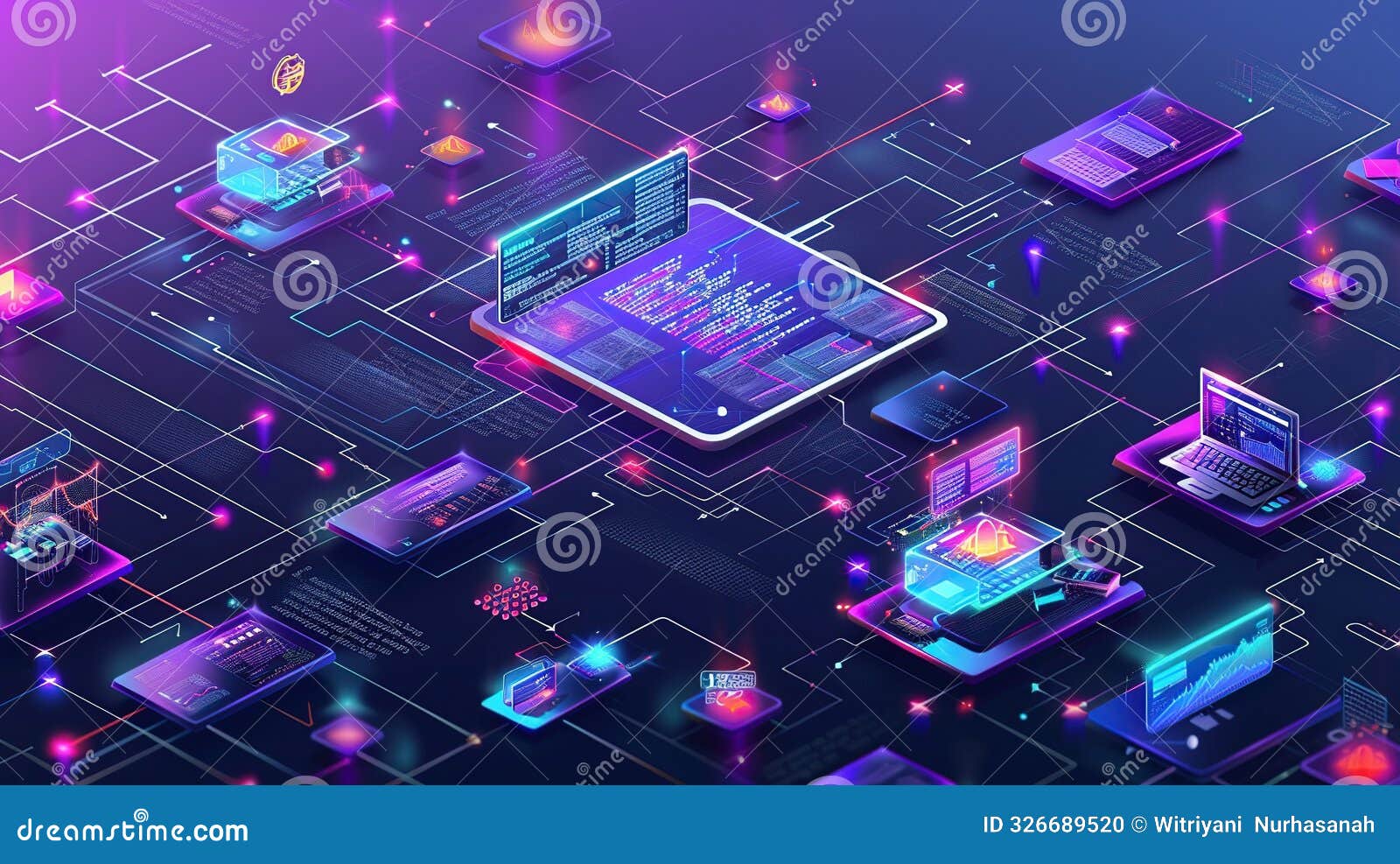 Digital Network and Data Connectivity Illustration Stock Illustration ...