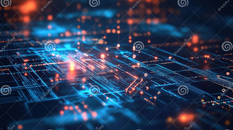 Digital Network, Data Flow, Connections, and Global Systems Stock ...