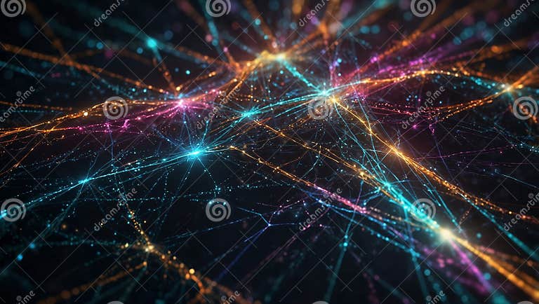 A Digital Network of Data and Information, Flowing through a Virtual World, Creating a Complex ...