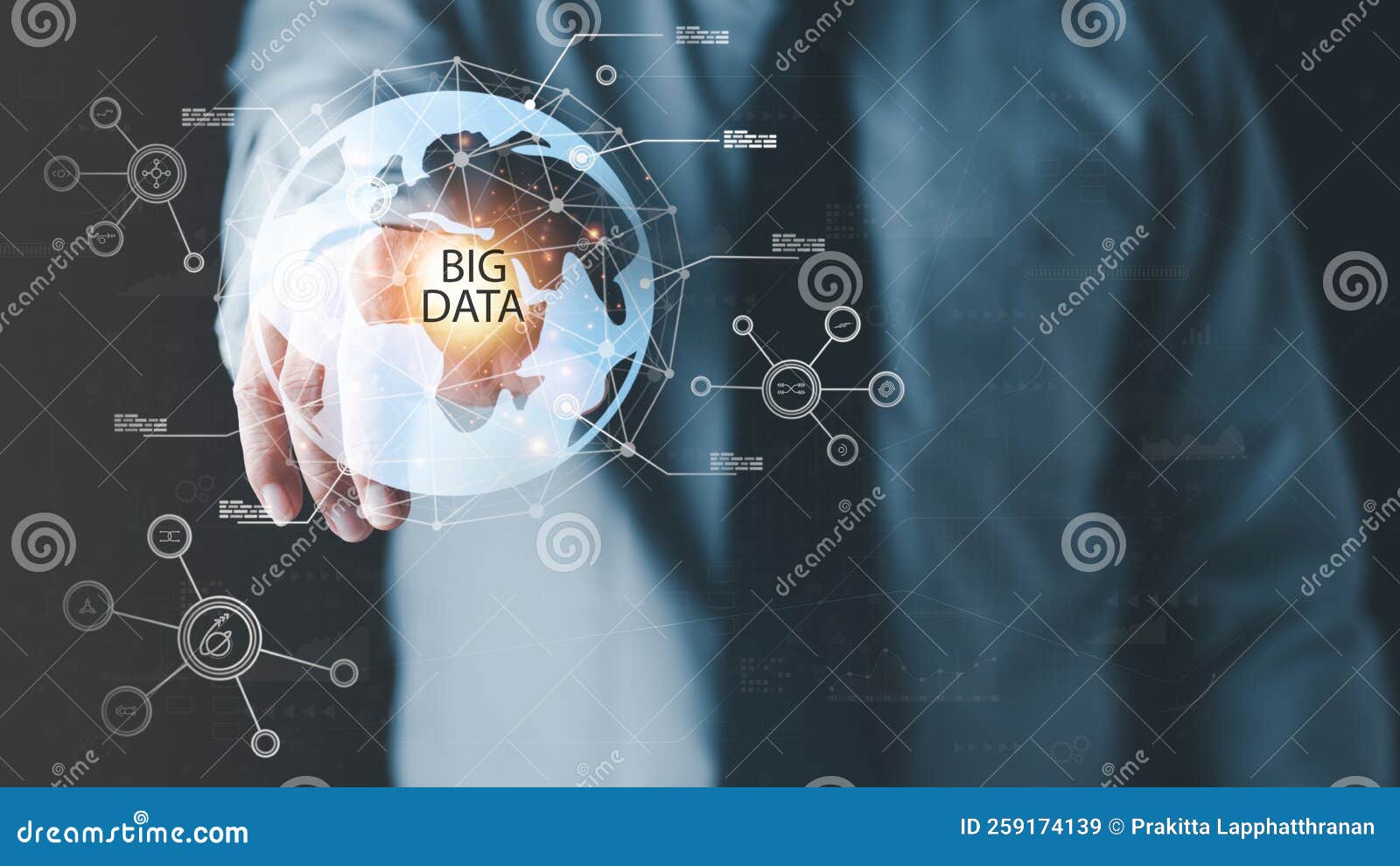 Digital Network Database Technology Concept, Internet Data Connection, Cloud Computing,big Data ...