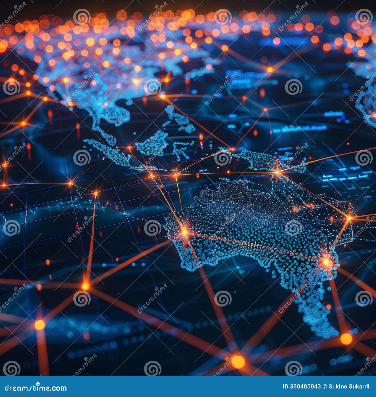 Digital Network Map with Australia and Asia Highlighted Stock ... Digital Network Map with Australia and Asia Highlighted Stock ...