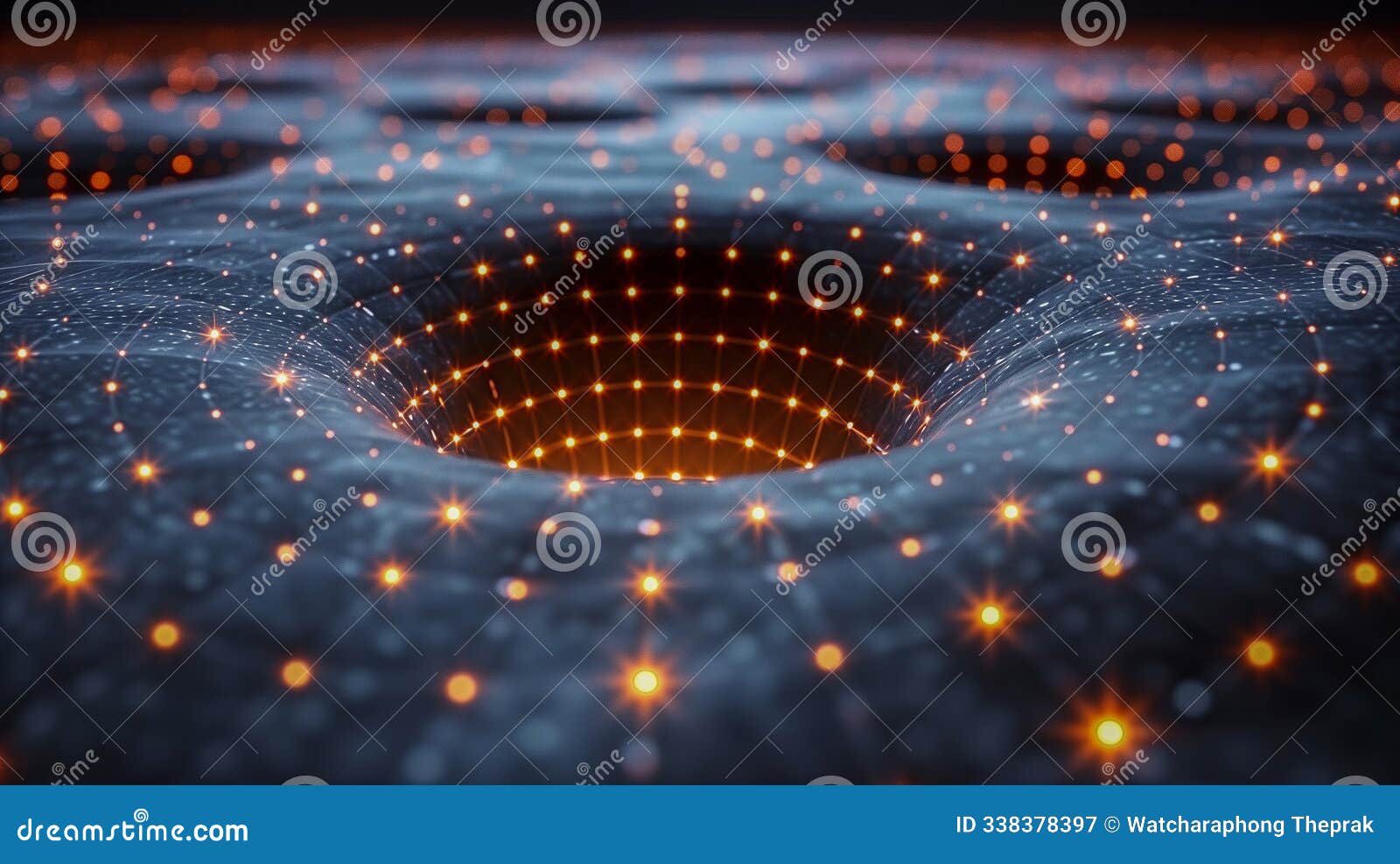 Spacetime Network. Abstract Web Business Banner Background Vector ...