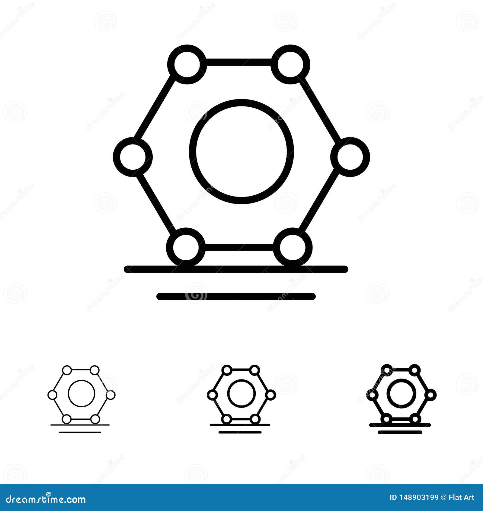 Digital, Network, Super Connected Bold and Thin Black Line Icon Set ...