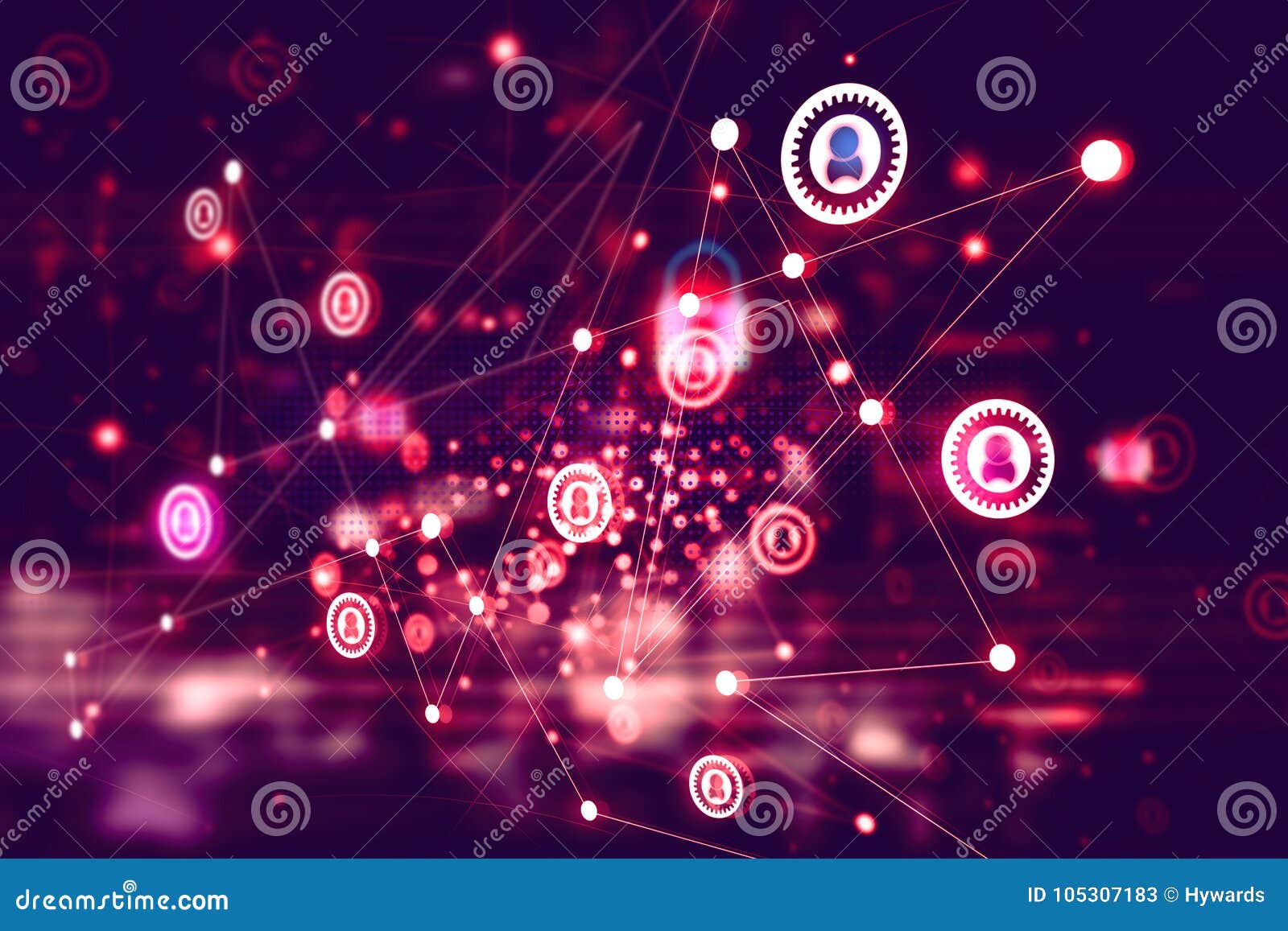Digital network technology stock illustration. Illustration of connect ...