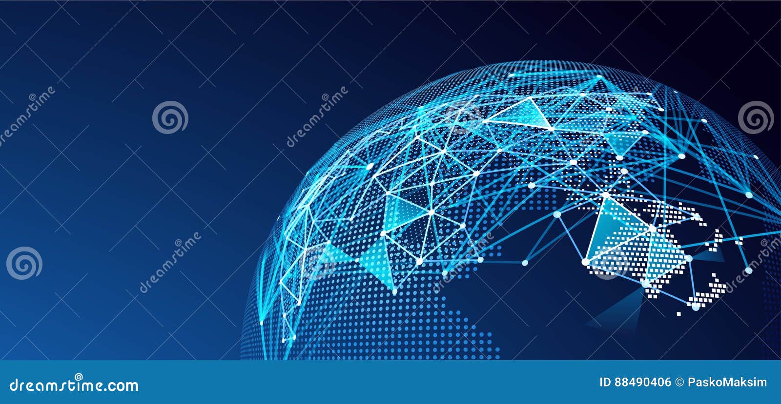 Digital Network Technology Background Vector Illustration ...