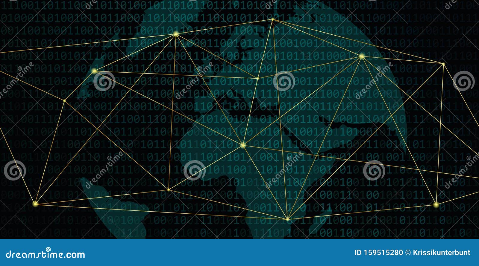 World Map From Binary Code. Abstract Planet Earth. Futuristic Background. Computer Programming ...