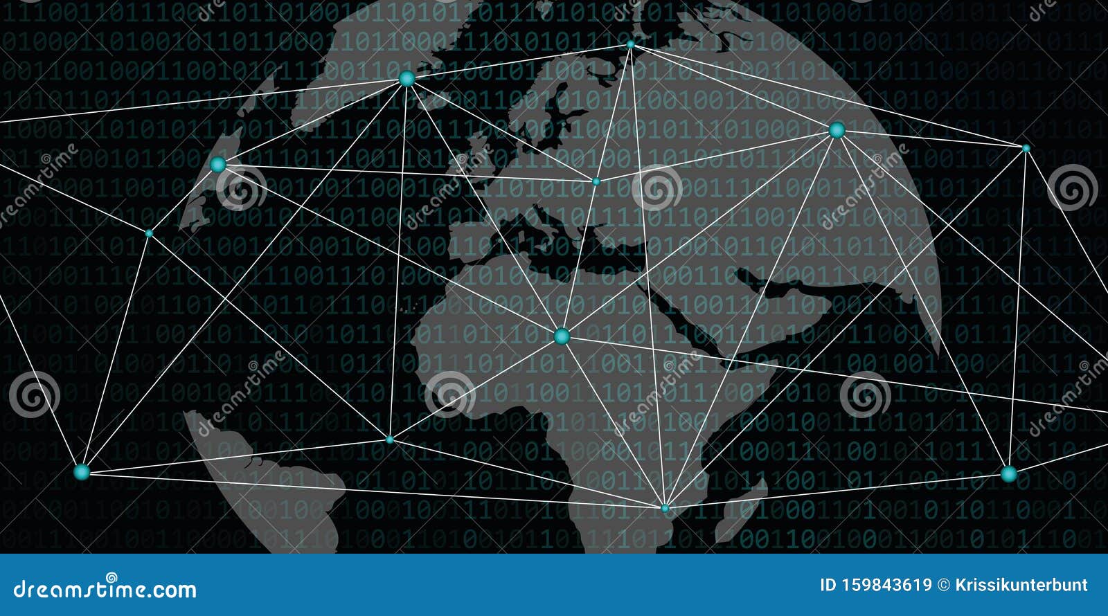 World Map From Binary Code. Abstract Planet Earth. Futuristic Background. Computer Programming ...