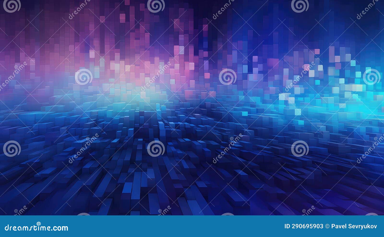 Digital Neural Network Cascade Stock Illustration - Illustration of ...
