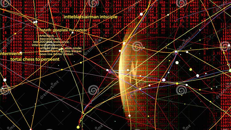 Digital Neural Network Data Analysis Stock Image Image Of Cyberpunk Programming 346705397