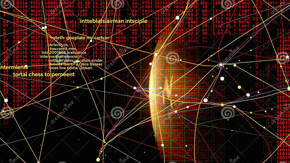 Digital Neural Network Data Analysis Stock Image Image Of Cyberpunk Programming 346705397