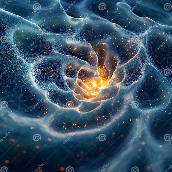 Digital Neural Network Pattern Stock Illustration - Illustration of ...