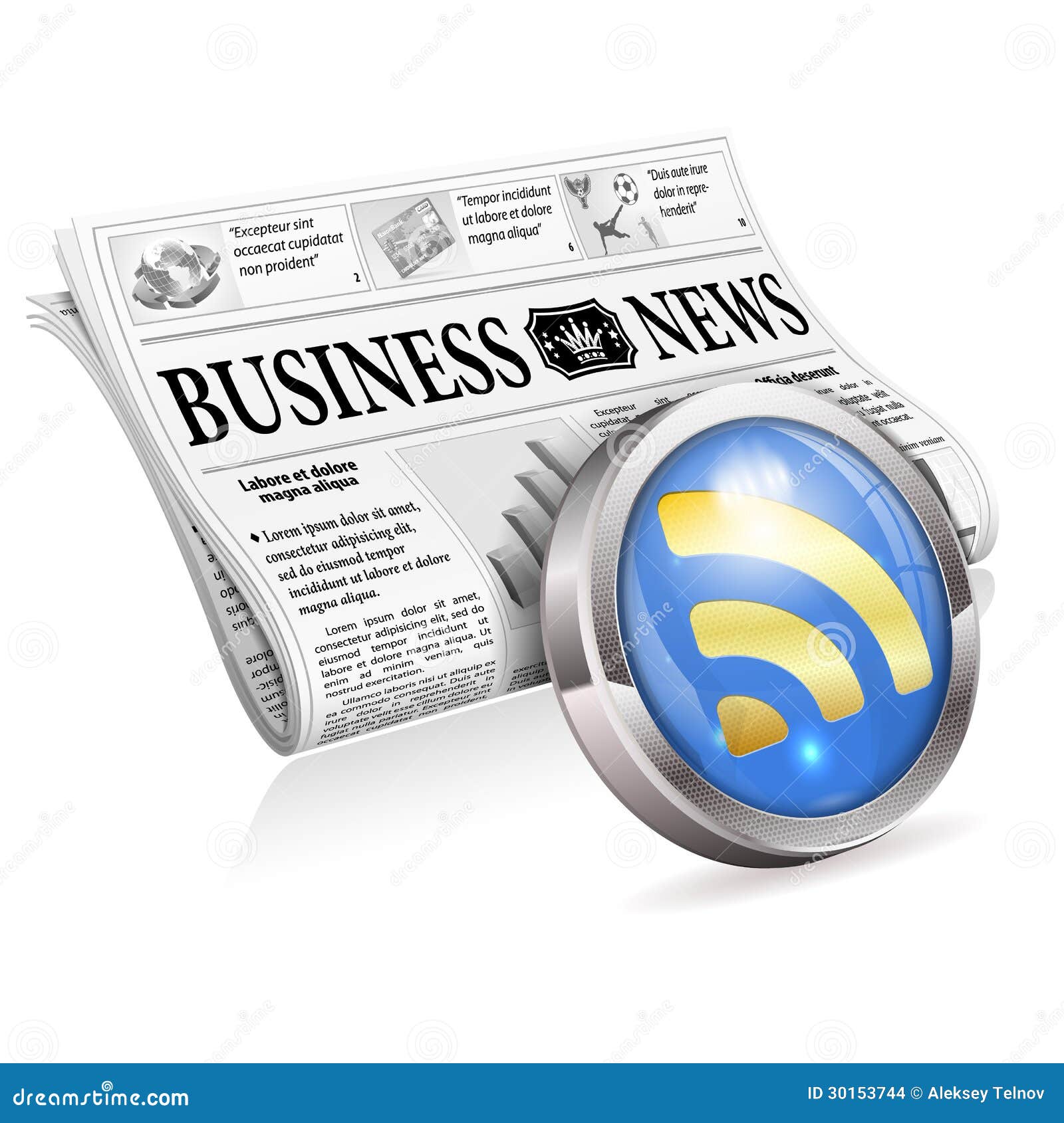 Digital News Concept stock vector. Illustration of gold - 30153744